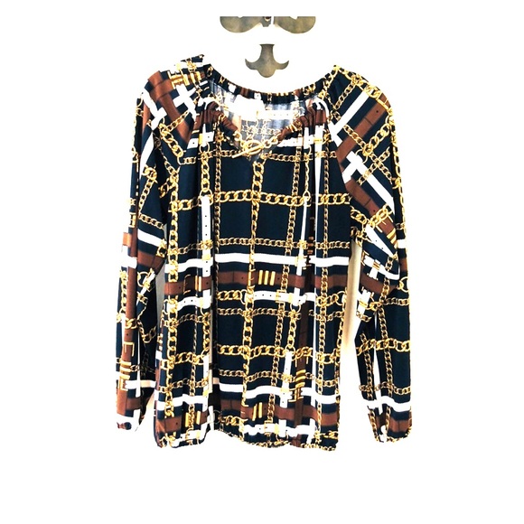 Michael Kors | Tops | Michael Kors Chain Print Top | Poshmark